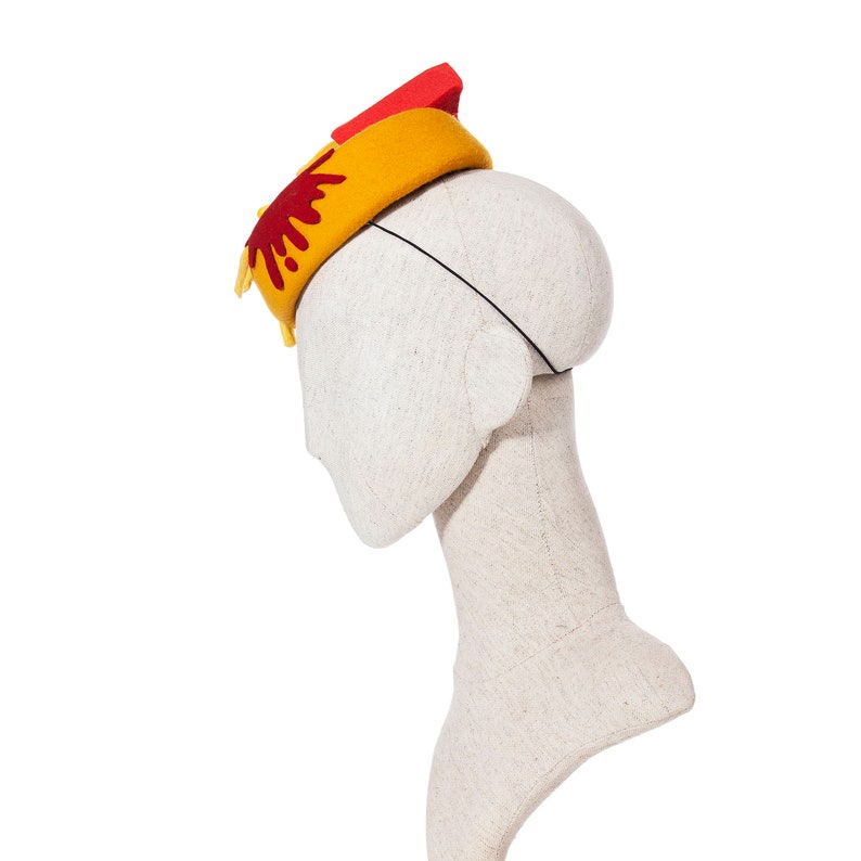 Mc Donalds French Fries Headpiece, Fast Food Fascinator, Ketchup and ...