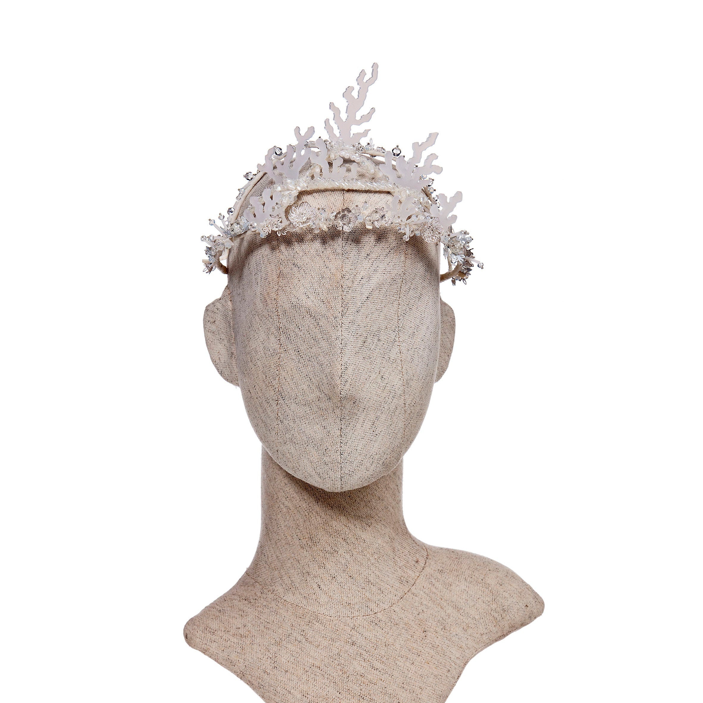 Coral Inspired Headband, Hand Embroidered Wedding Crown, Laser Cut ...