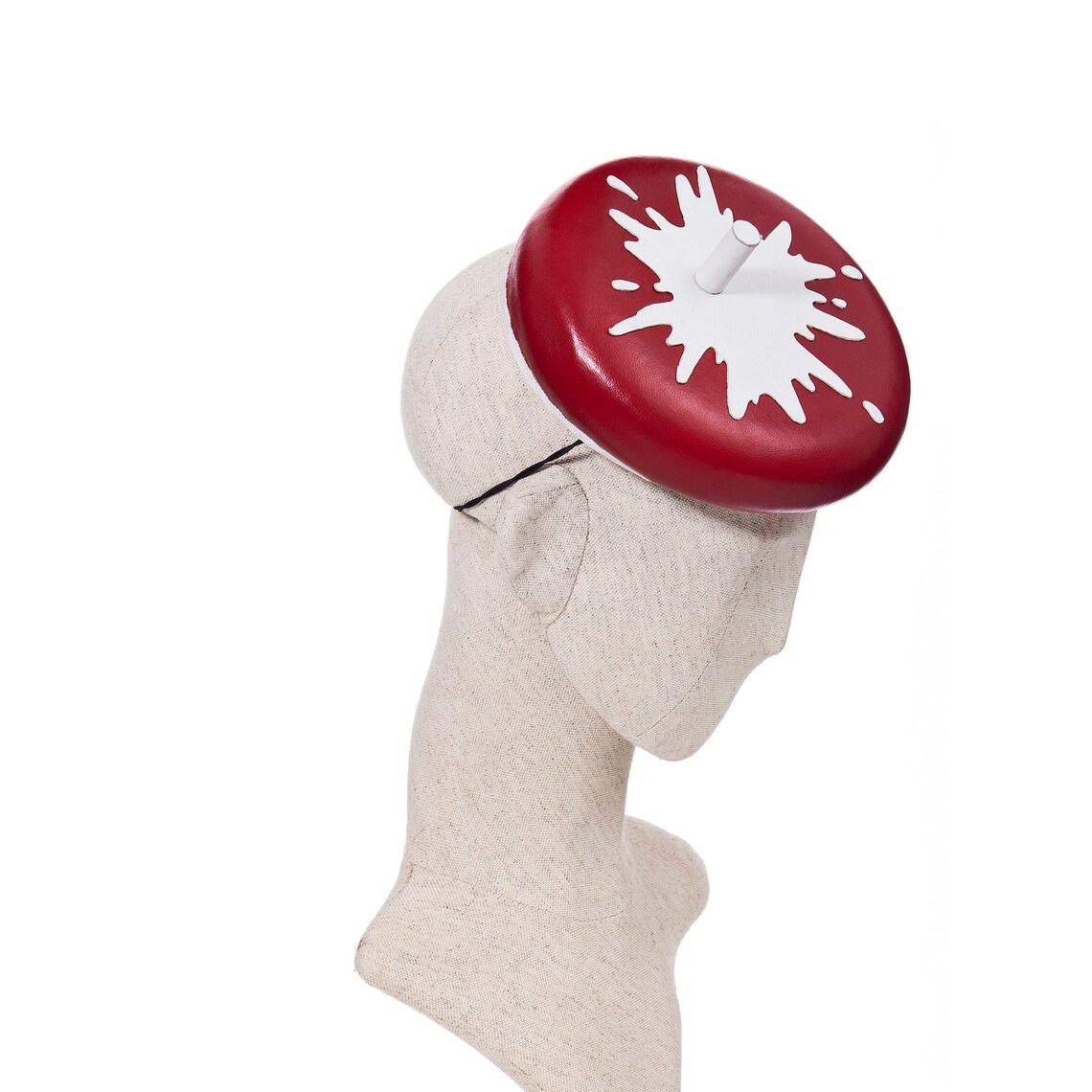 Mini Red Beret, Red and White Round Fascinator 50% OFF- ON Sale - Etsy