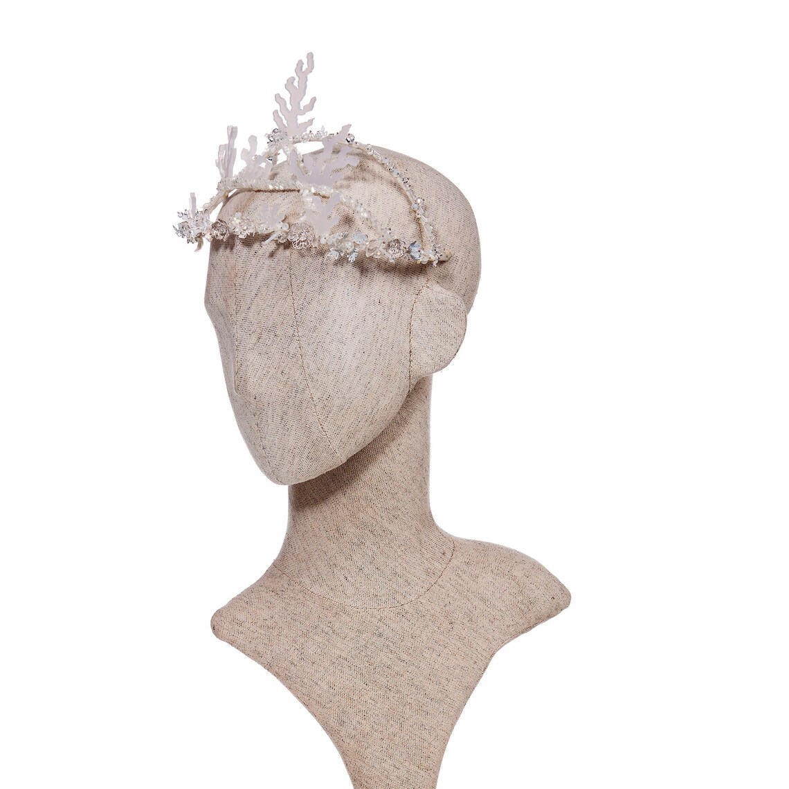 Coral Inspired Headband, Hand Embroidered Wedding Crown, Laser Cut ...