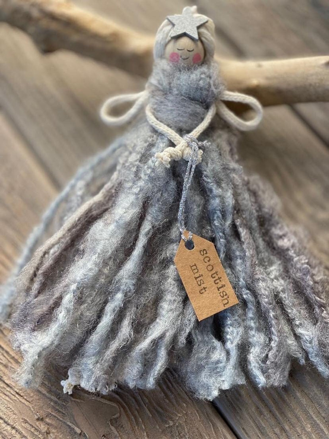 Macramé and Wool Angel Airy Angel Guardian Angel Scottish Angel ...