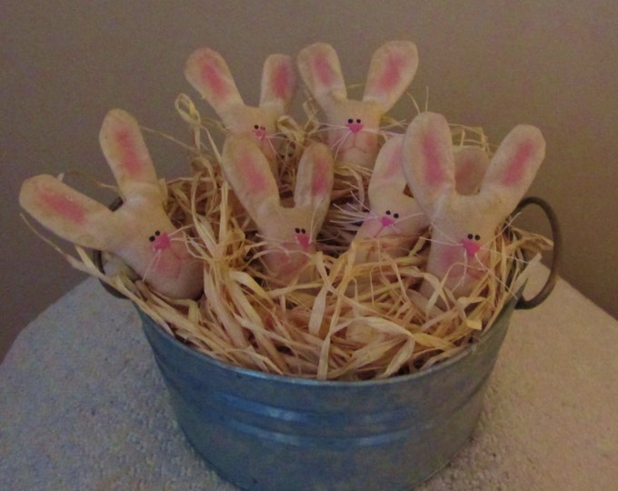 8 Pencil Jute Wrapped Brown Bunny Rabbit Egg Happy Easter Tag Sign ...