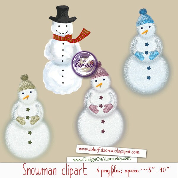Snowmen Clip Art - Etsy