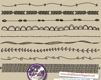 Doodle Borders Hand Drawn Borders Borders Clip Art Design - Etsy