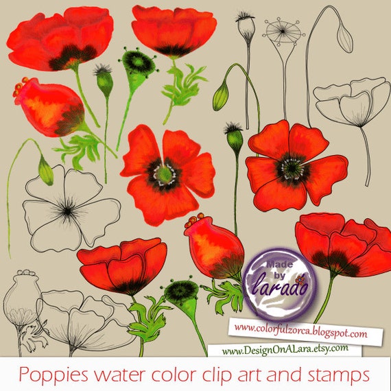 Poppy Field Clip Art