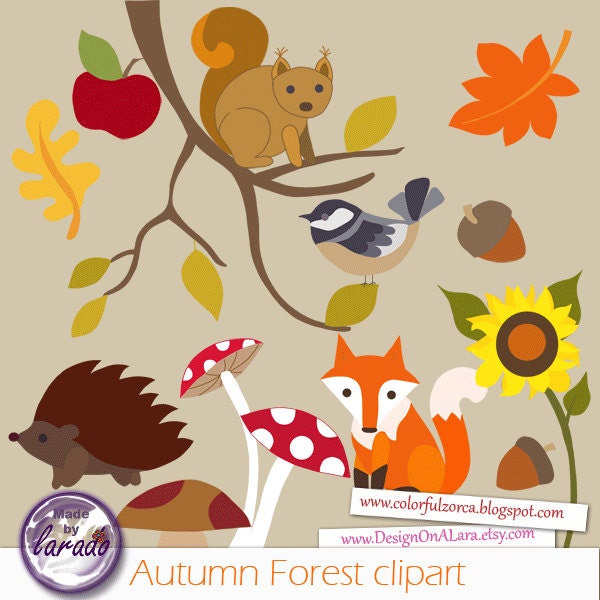Woodland Clip Art - Etsy