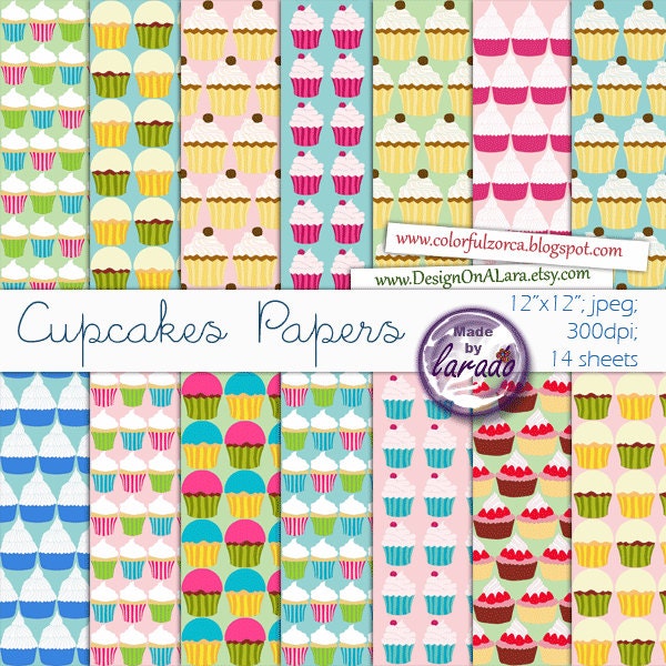 Cupcake Papers - Etsy