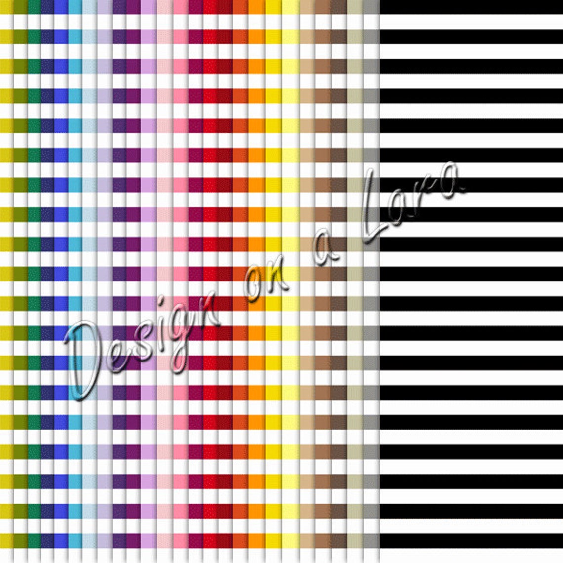 Horizontal Stripes Digital Paper, Commercial Use, Scrapbook Papers ...