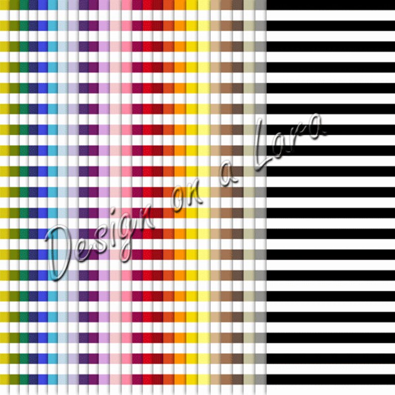 Horizontal Stripes Digital Paper, Commercial Use, Scrapbook Papers ...