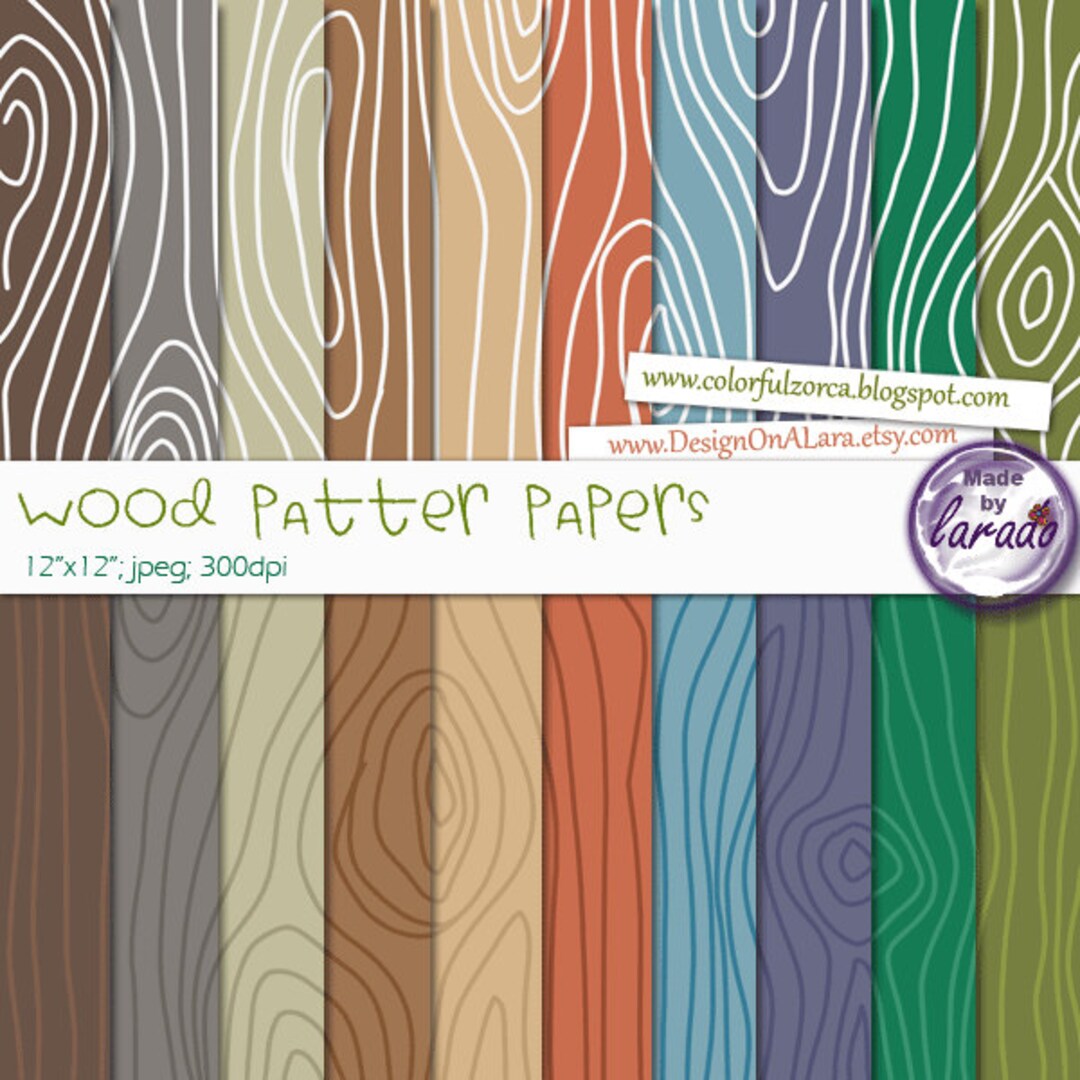 Wood Pattern Digital Papers Wood Grain Digital Paper 12x12 - Etsy