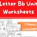 Letter Bb Worksheets Alphabet Phonics Unit Literacy Kindergarten 1st ...
