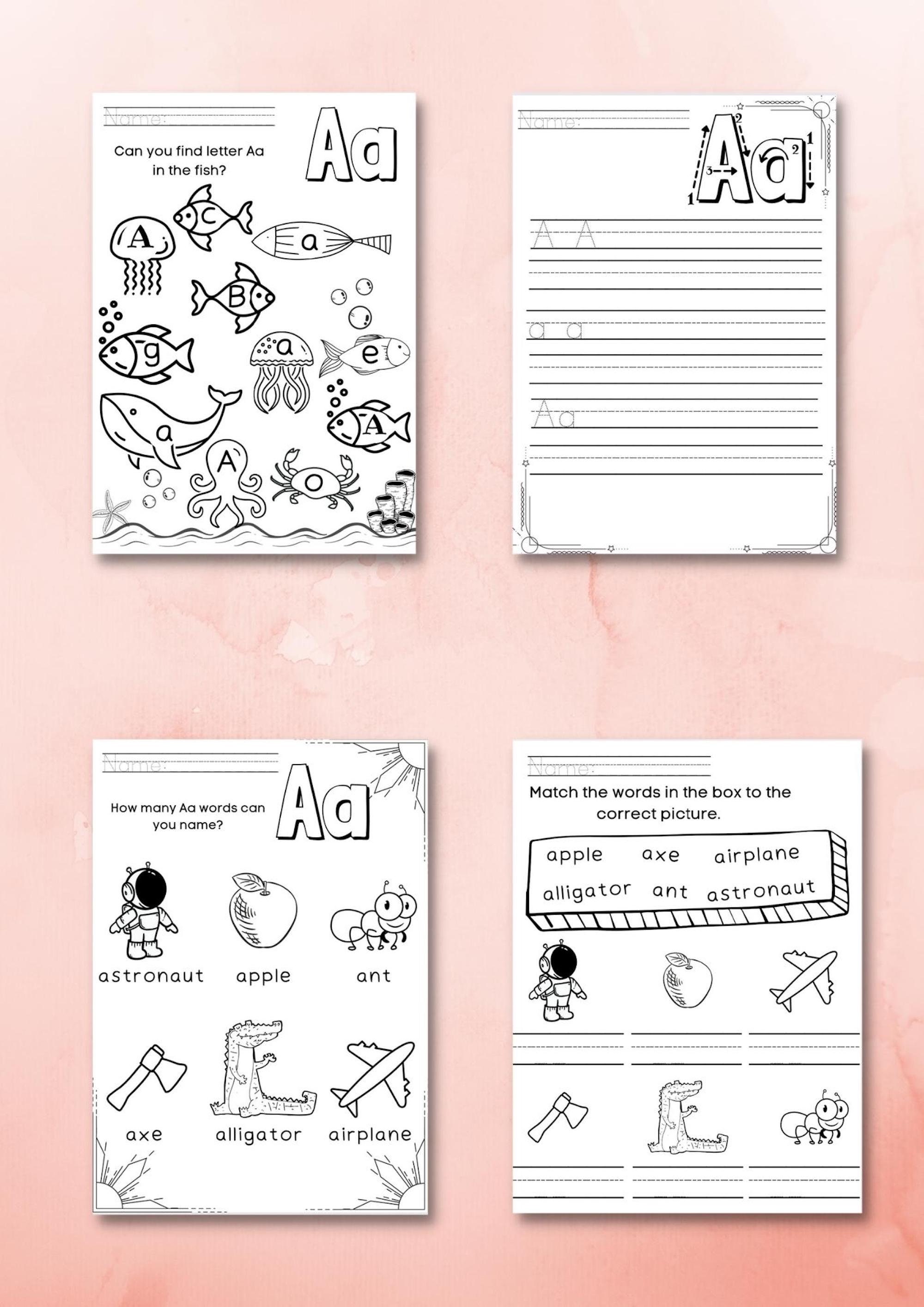 Letter Aa Worksheets Alphabet Phonics Unit Literacy Kindergarten 1st ...