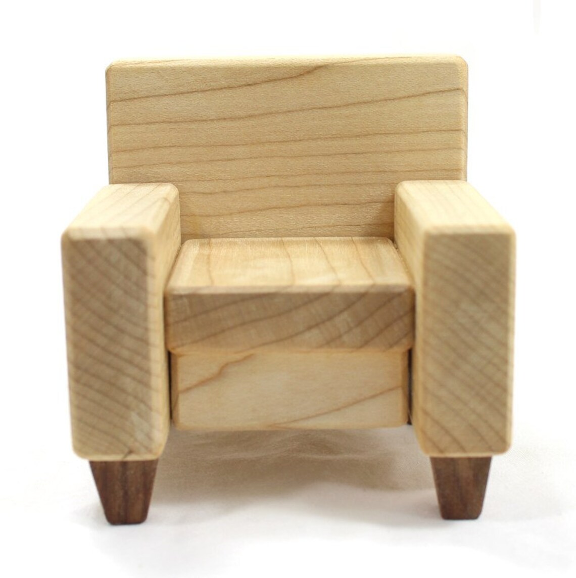 Miniature Leather Chair Made From Wood | Etsy