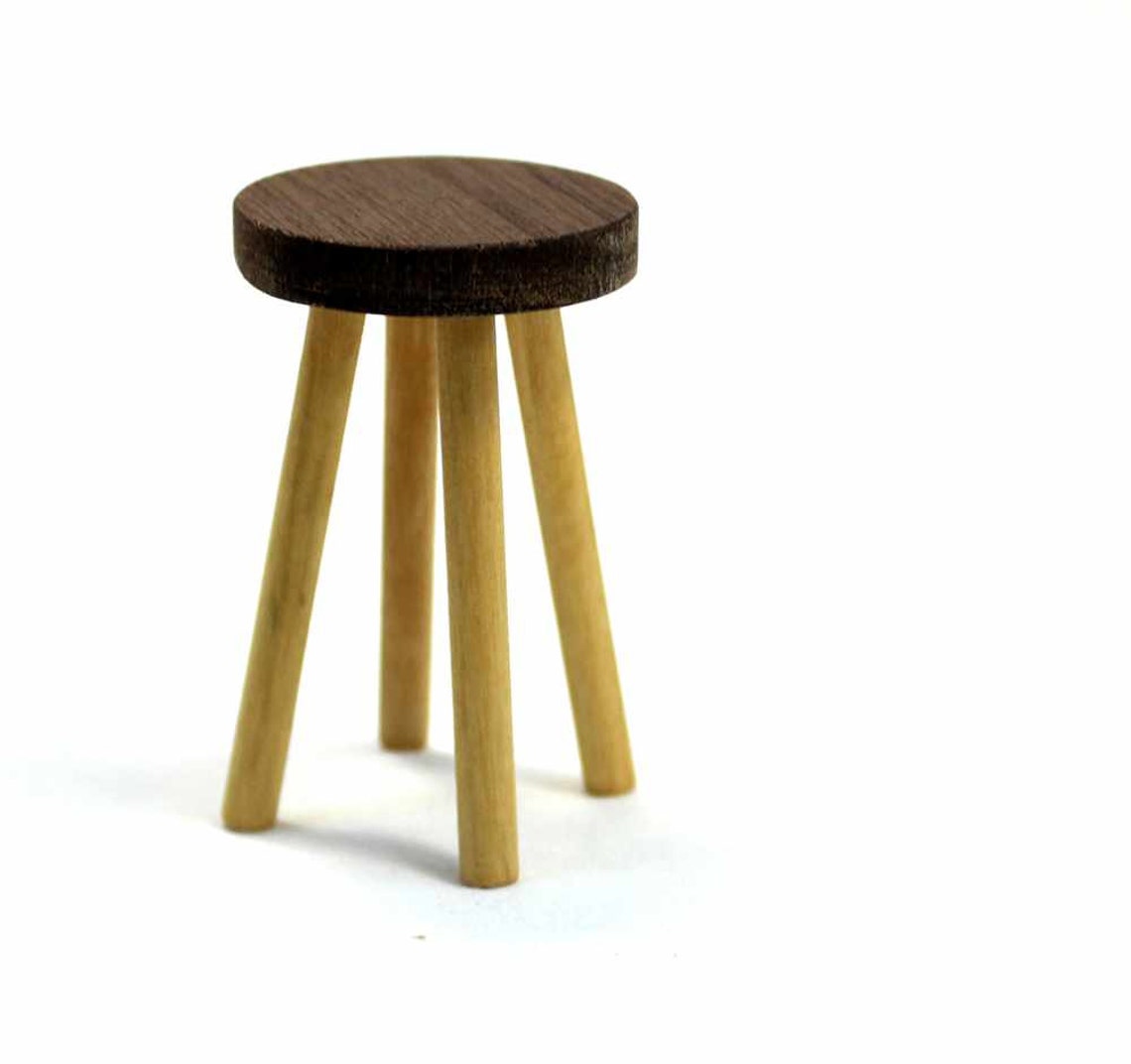 Walnut Bar Stool Barstool Miniature Stool Miniature - Etsy