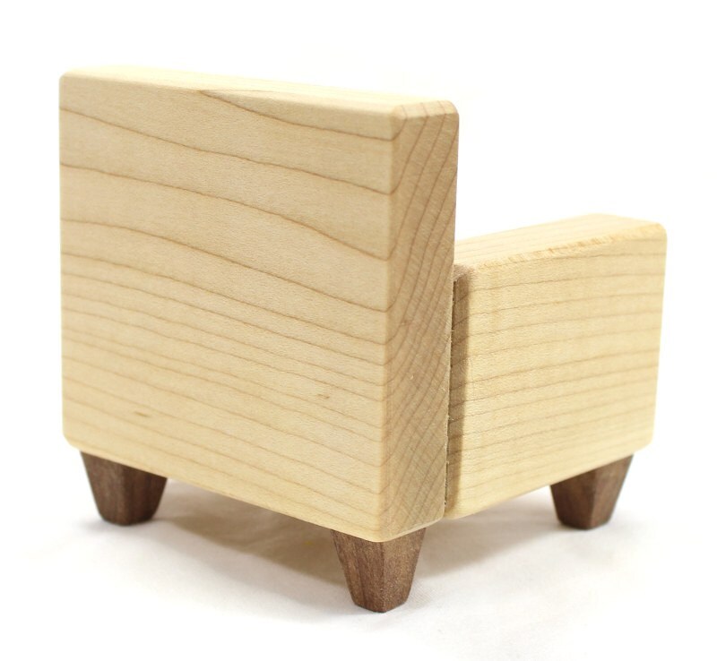 Miniature Leather Chair Made From Wood - Etsy
