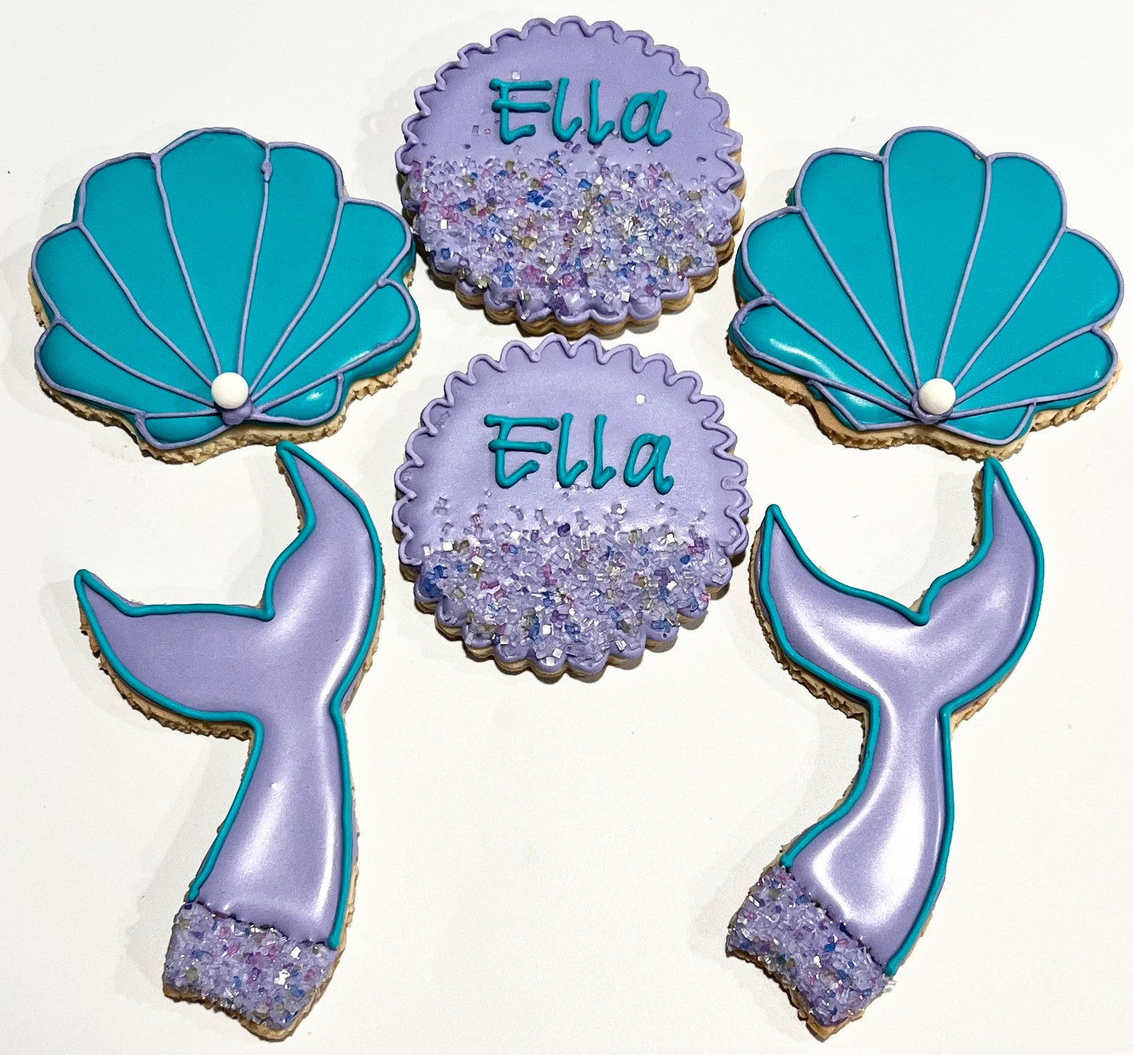 Mermaid Themed Cookies - 1 Dozen - Etsy