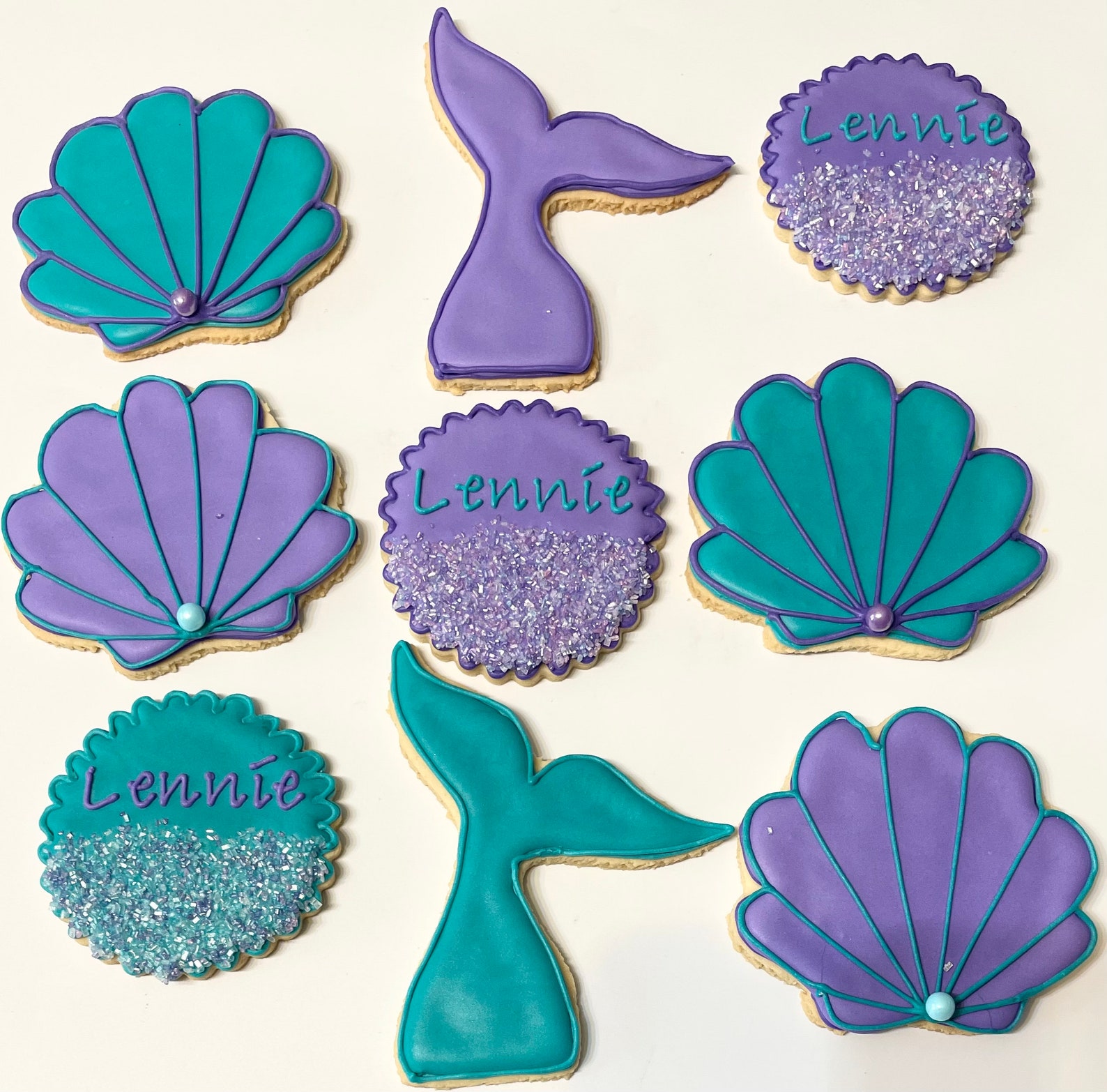Mermaid Themed Cookies 1 Dozen - Etsy