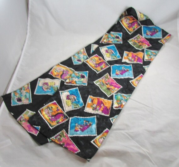 Flintstones Scarf Graphic Print Hanna Barbera 60 x 10… - Gem
