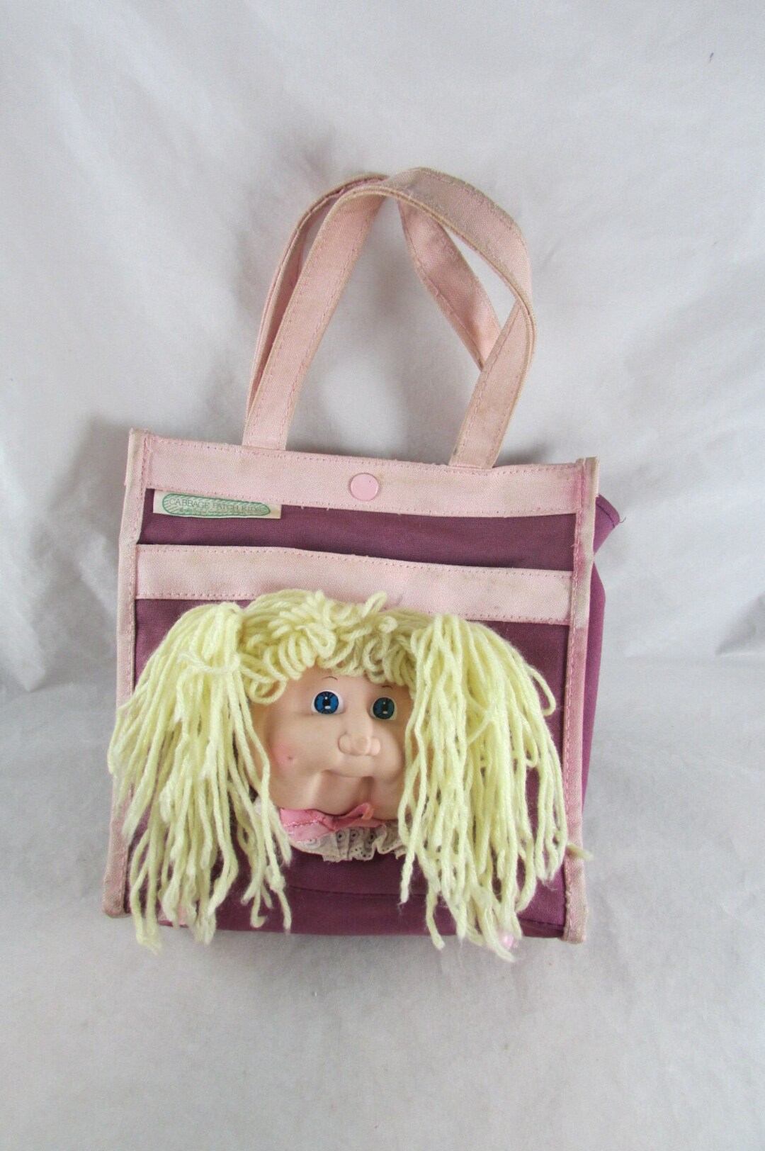 Cabbage Patch Doll Face 3D Canvas Purse Bag Tote With Attached Coin ...