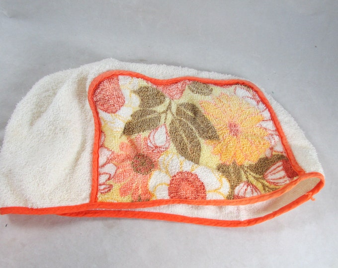 Toaster Cover Terry Cloth Mod Orange Floral Vintage 1970s - Etsy