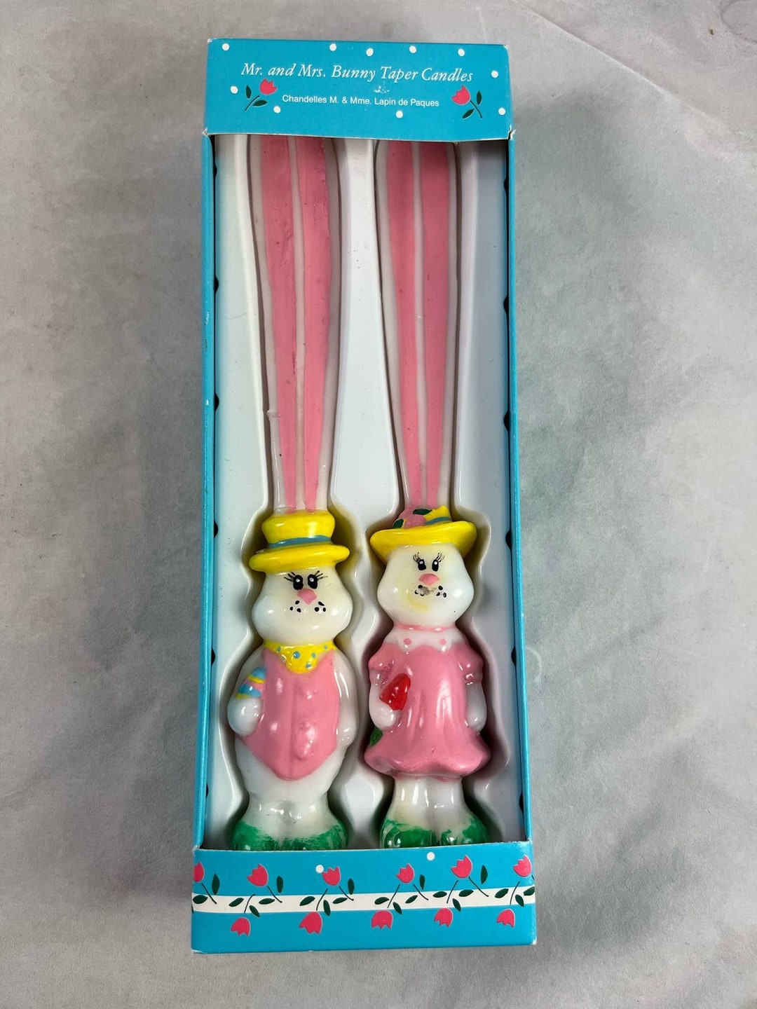 Bunny Rabbit 10 Taper Candles Boy Girl Original Box Easter Decor - Etsy