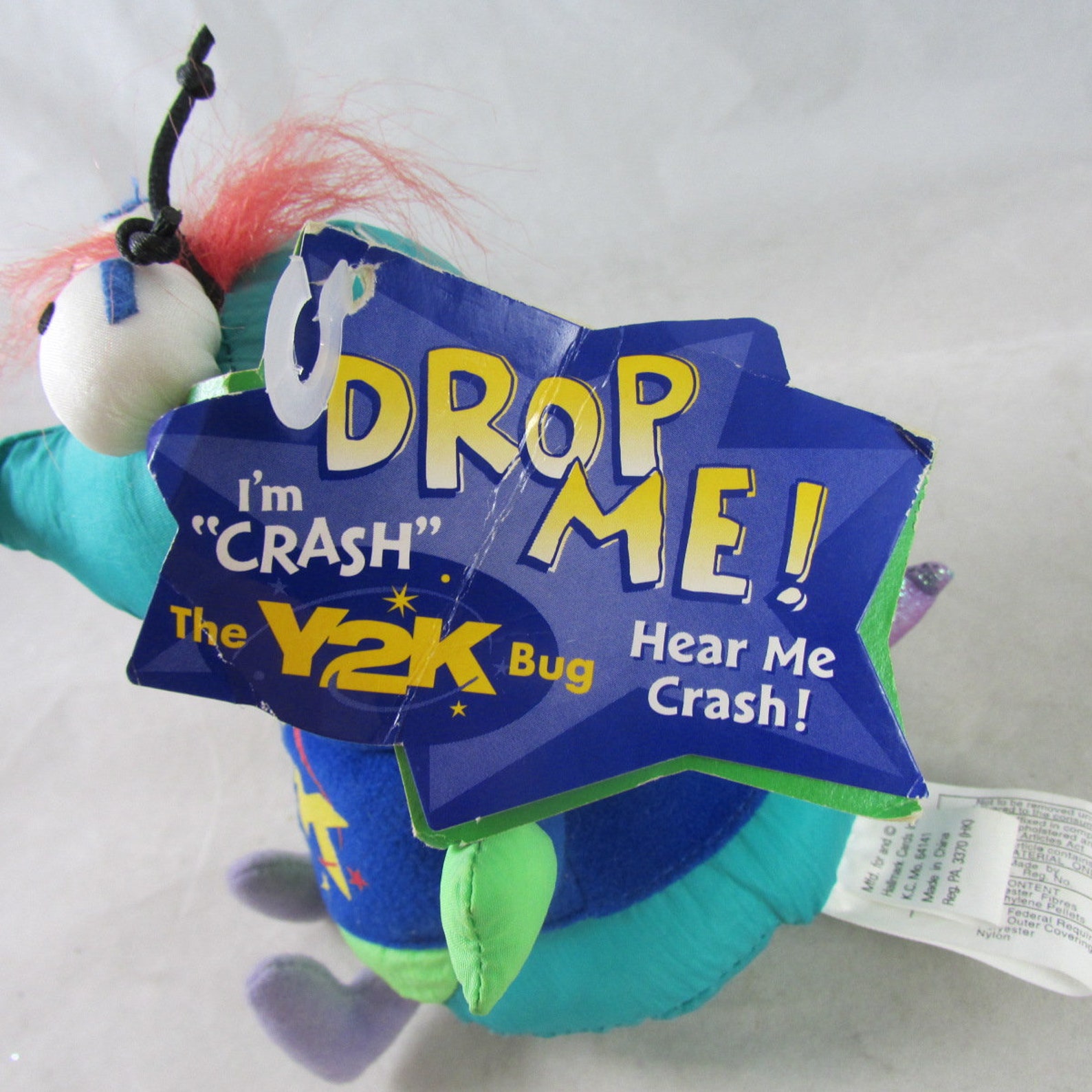 Y2K Bug Crashes Bug Stuffed Toy Doll Hallmark Makes Crashing | Etsy