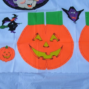 Sew Scary Trick or Treat Bags Cut and Sew Patterns Witch Pumpkin ...