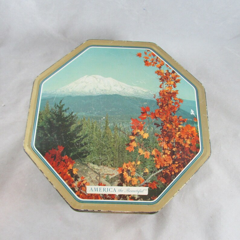 Sunshine Biscuits Tin America the Beautiful Octagon Shape With - Etsy