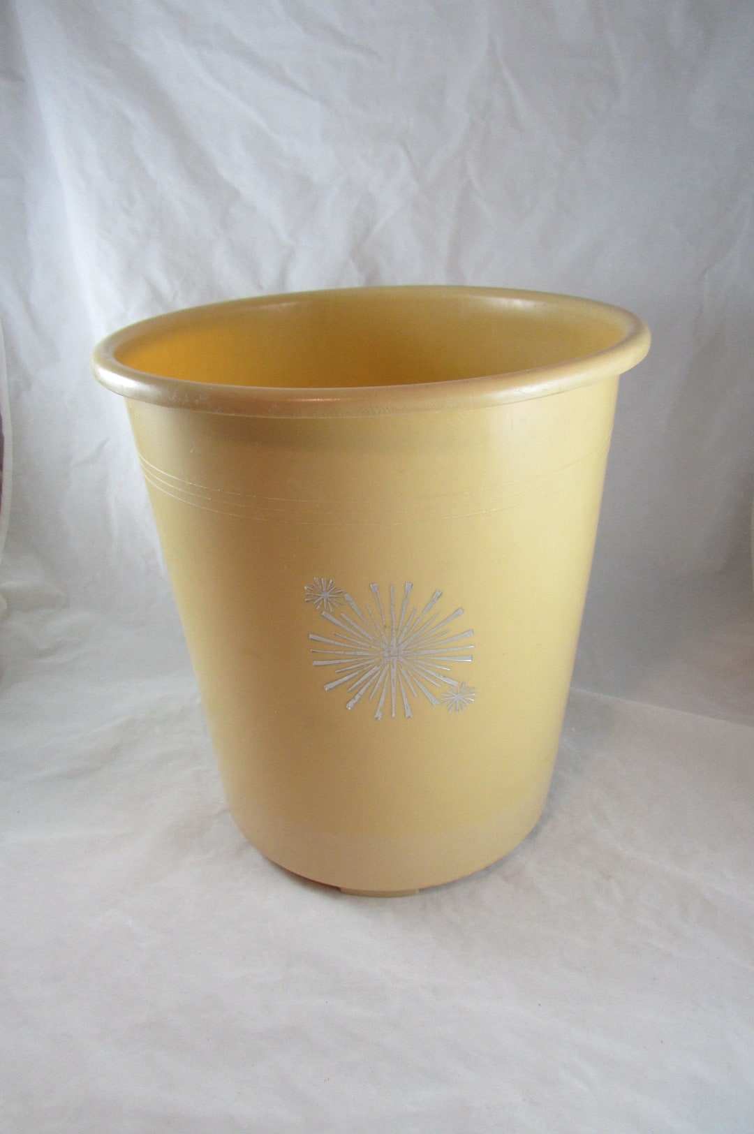 Mid Century Waste Basket Starburst Accent Plastic Large 13.5" - Etsy