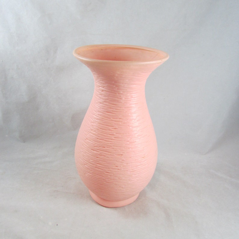 Hutzler Pink Plastic Vase 9.75 Pastel American Made | Etsy