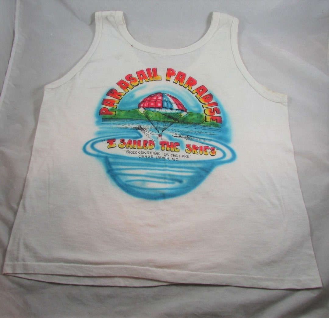 Parasail Paradise Graphic Tank Top Osage Beach Missouri Single Stitch ...
