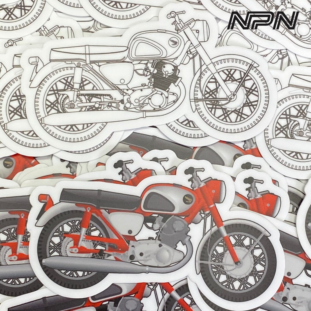 Honda CB77 Super Hawk Line Drawing Decal Die Cut Sticker - Etsy
