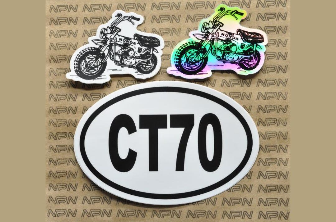 Honda CT70 Decal Bundle Oval Window Bumper Die Cut Motorcycle Stickers ...