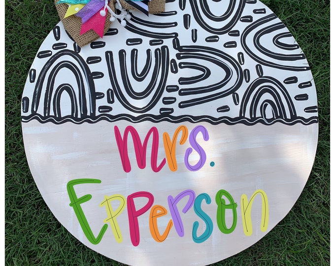 Teacher Door Hanger, Classroom Door Hanger, Back to School Door Hanger ...