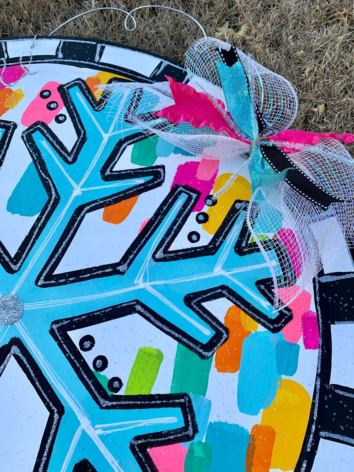 Winter Door Hanger Snowflake Door Hanger Wood Door Hanger - Etsy