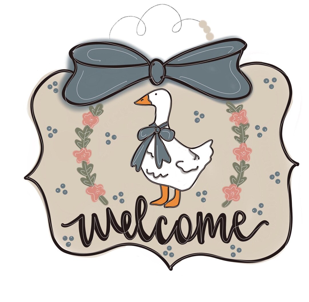 TEMPLATE- Silly Goose Door Hanger Template, Goose Welcome Door Hanger ...