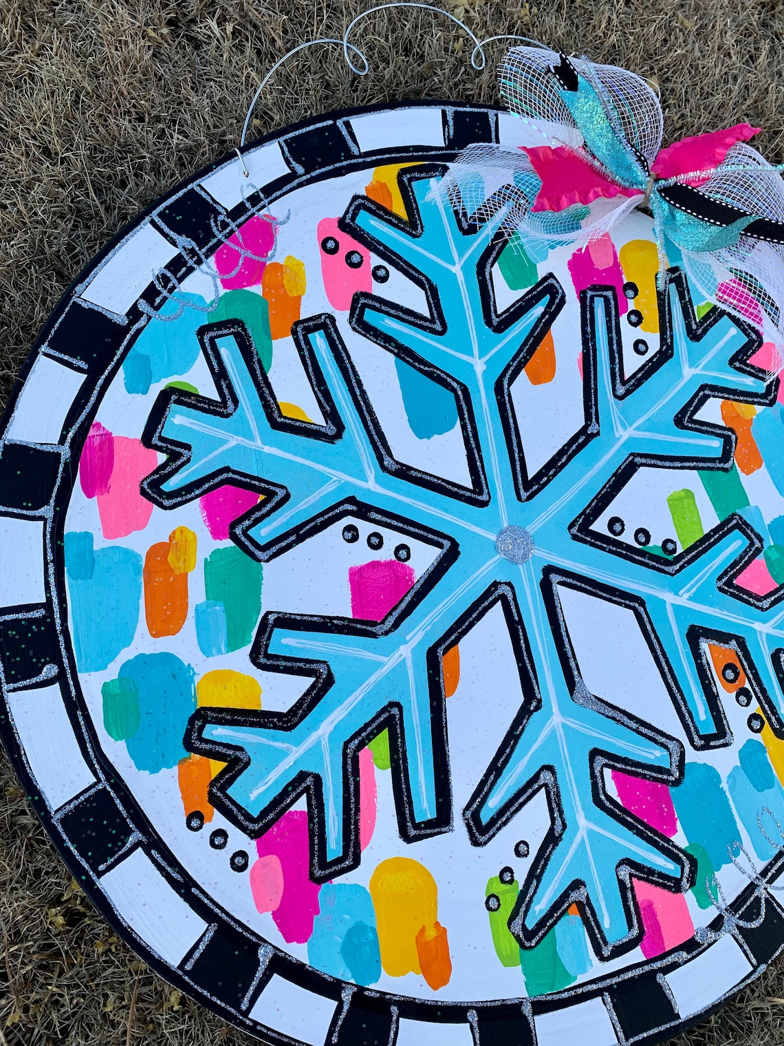 Winter Door Hanger Snowflake Door Hanger Wood Door Hanger - Etsy