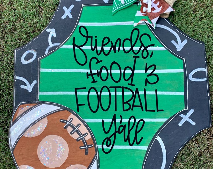 Football Door Hanger, Sports Door Hanger, Football Season Door Hanger ...