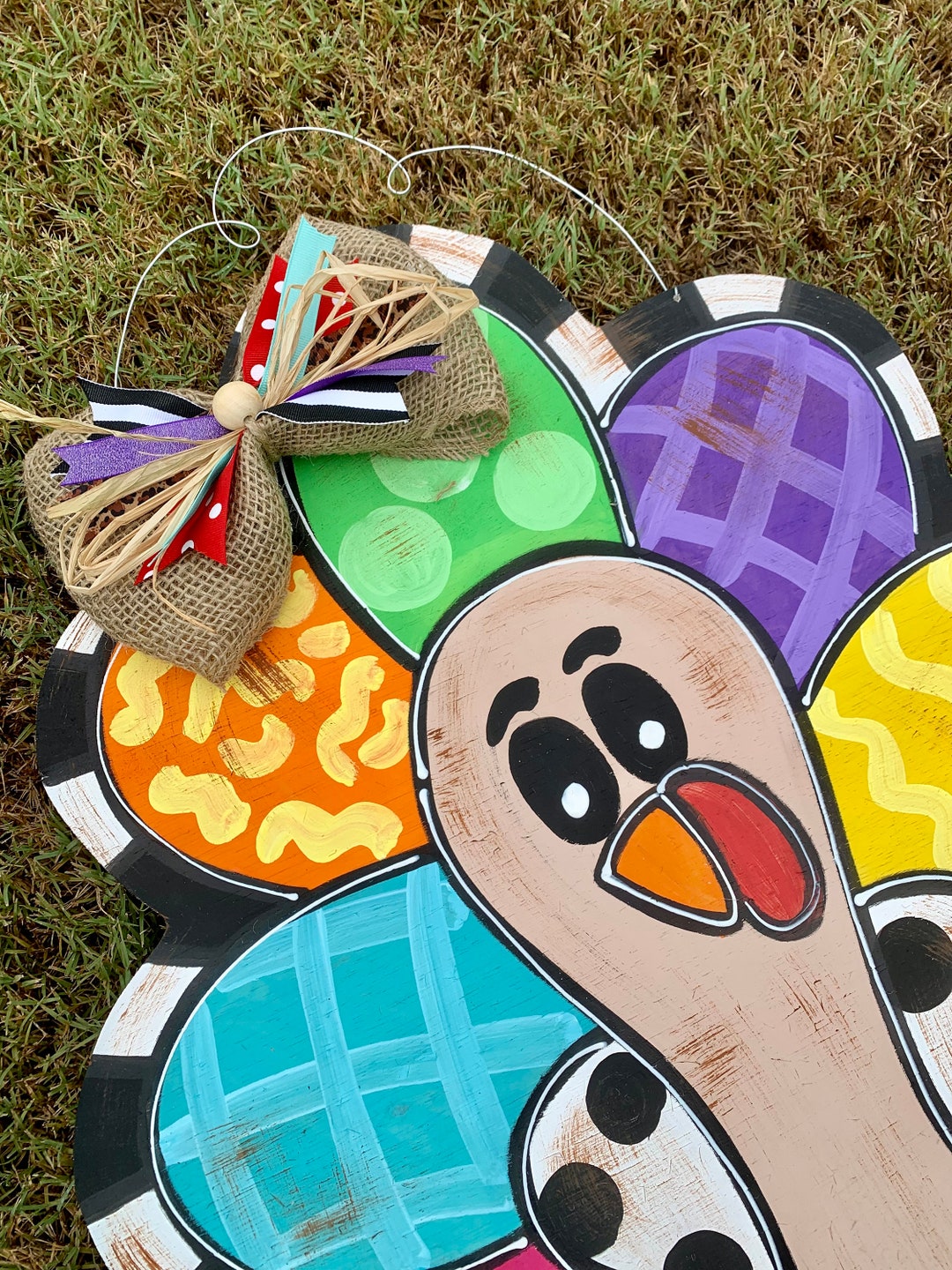 Turkey Door Hanger, Thanksgiving Door Hanger, Fall Door Hanger ...