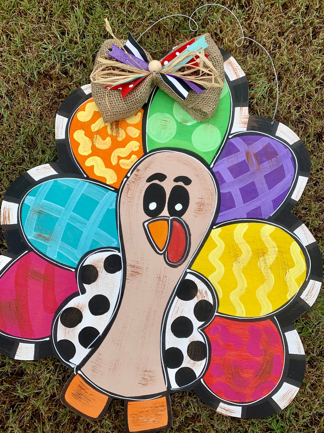 Turkey Door Hanger, Thanksgiving Door Hanger, Fall Door Hanger ...