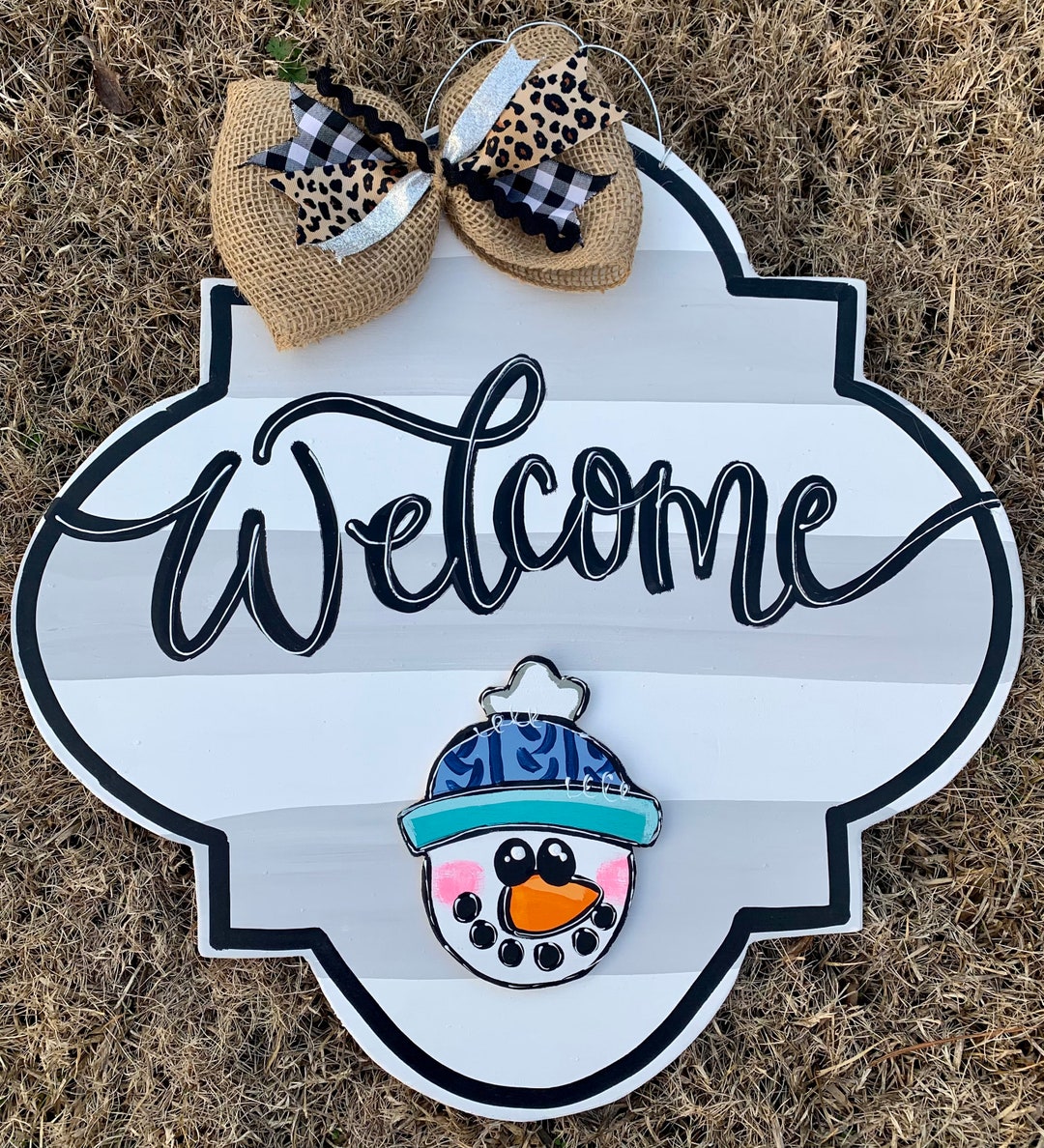 Welcome Door Hanger With Seasonal Attachments, Welcome Wood Door Hanger ...