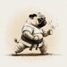 Karate Pug Printable Art Bundle of 4 Images Instant Download, Cute ...