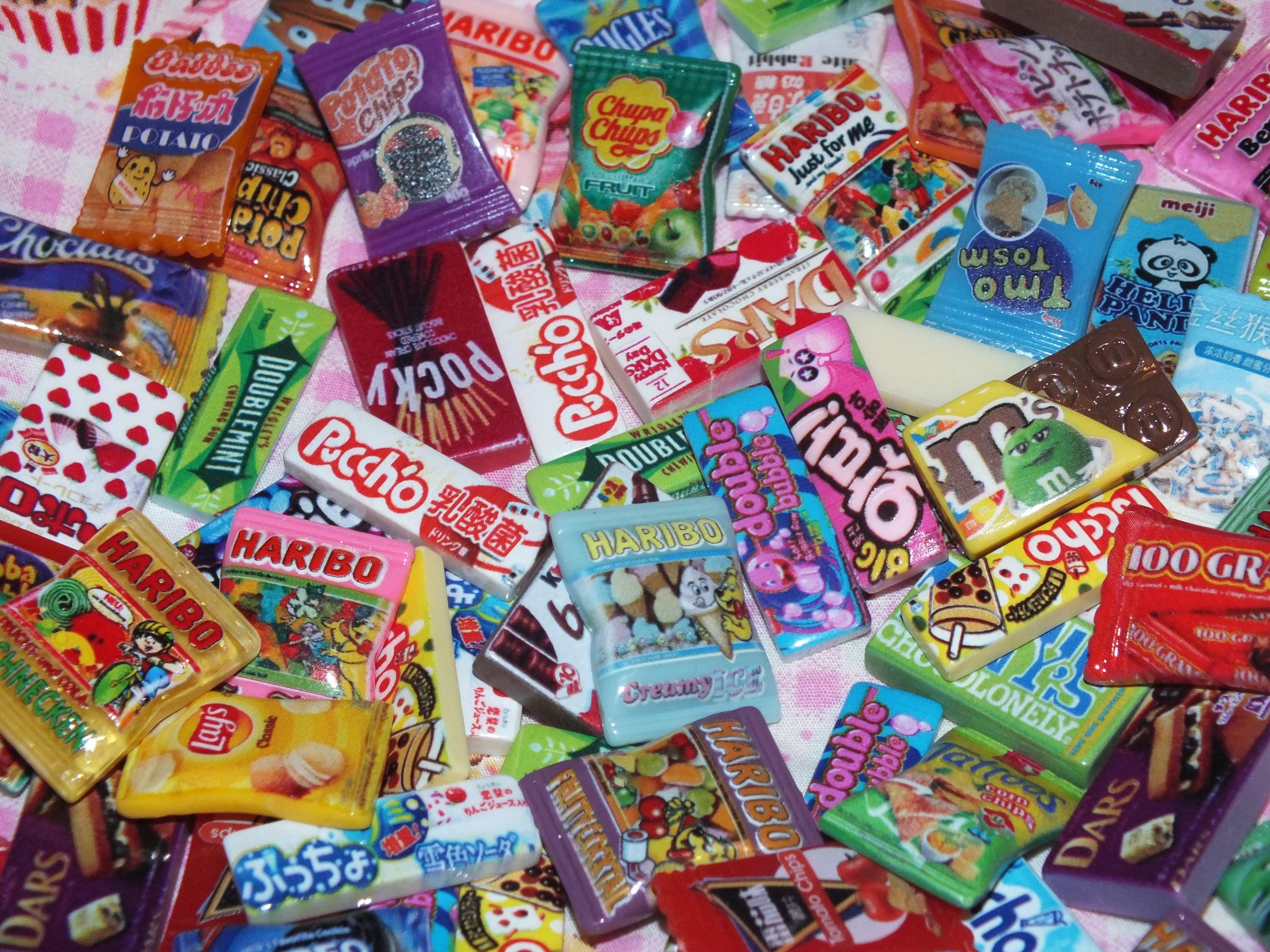 Mixed Fake Food Prop Resin Flatback Snacks Chocolate Crisps Sweets ...