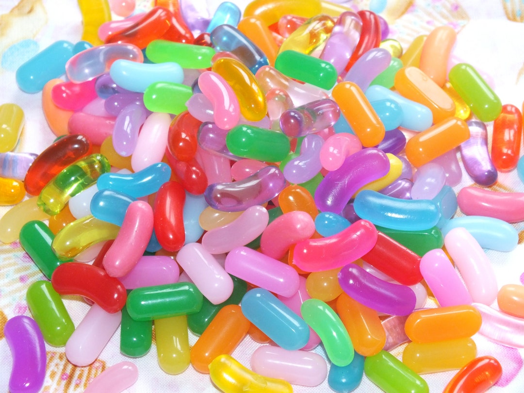 Super REALISTIC FAKE Jelly Beans Resin Food Kawaii 3D NOT Flatback ...