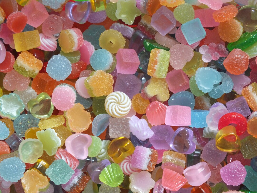 SO REALISTIC Fake Prop Sugar Coated Jelly Tots Cubes Dolls Food Mixed ...