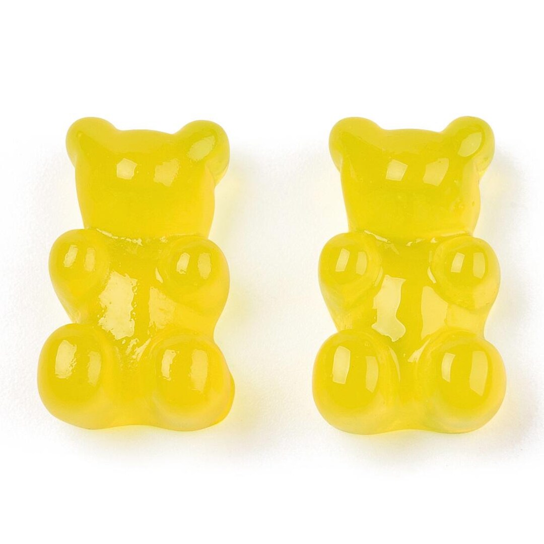 10 Pieces YELLOW REALISTIC Fake Jelly Baby Gummi Bears Beans Dolls Food ...