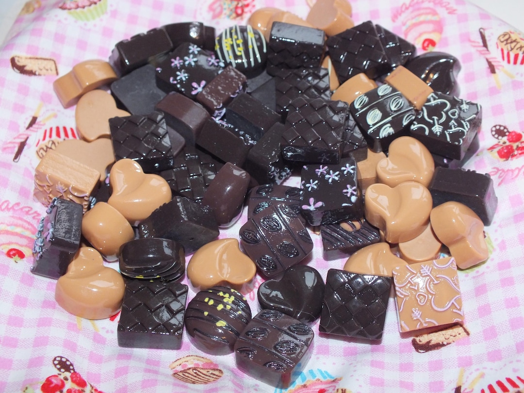 20 Pcs Chocaholic Dark and Milk Chocolate Realistic FAKE FOOD ...