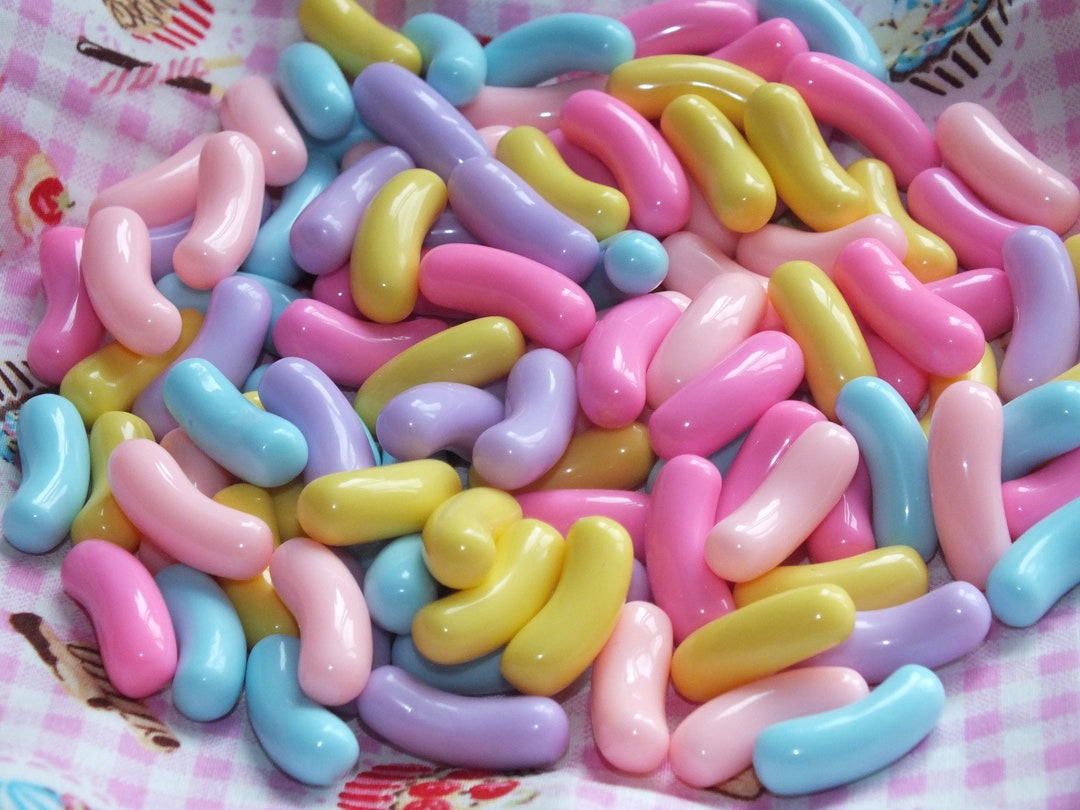 10 Pieces Mixed Pastel Colours Exclusive NEW! Fake Jelly Bean Sweeties ...
