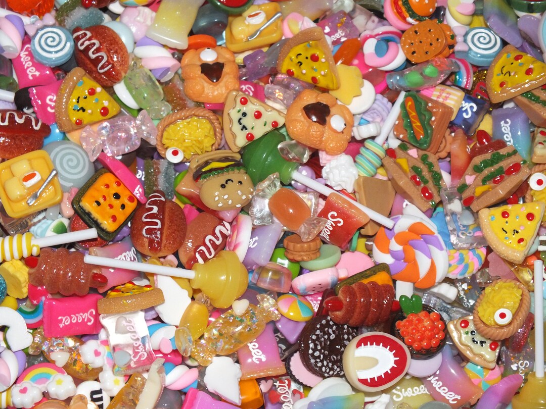 Junk Food Fun Mixed Candy Resin Sweets Fake Flatback Food Dolls House ...