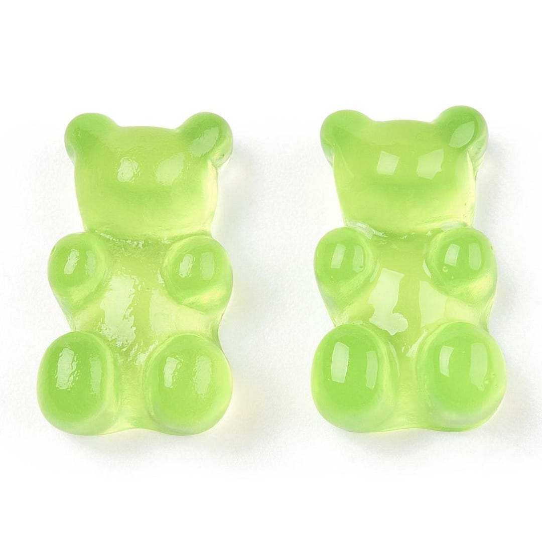 10 Pieces GREEN REALISTIC Fake Jelly Baby Gummi Bears Beans Dolls Food ...